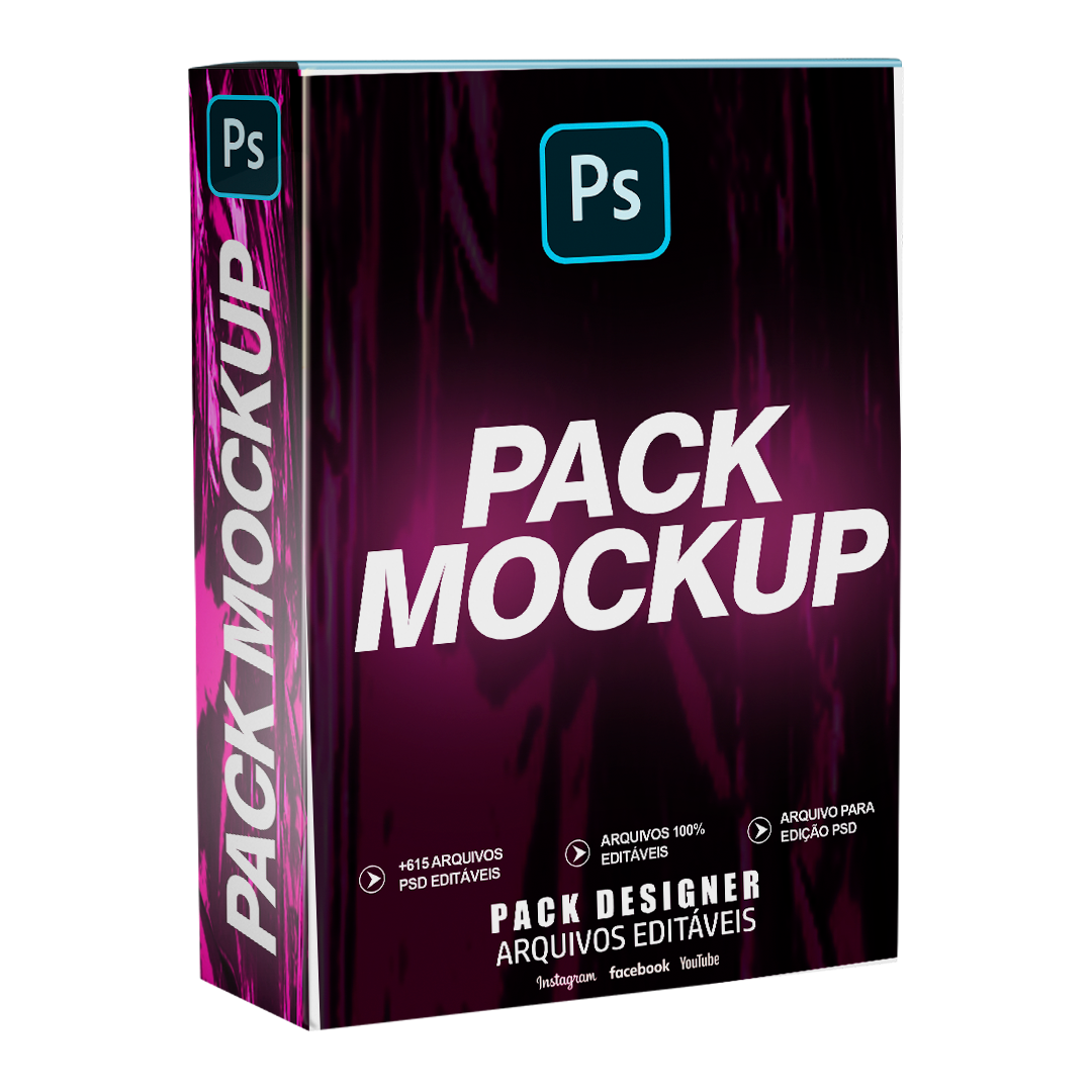 Coleção PACK + 600 MOCKUP PSD – Mídia Designer